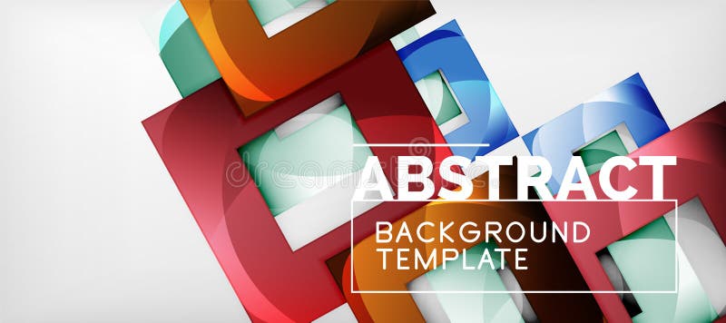 Square Background, Abstract Squares on Grey, Business or Techno ...