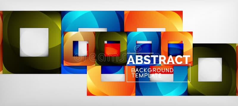 Square Background, Abstract Squares on Grey, Business or Techno ...