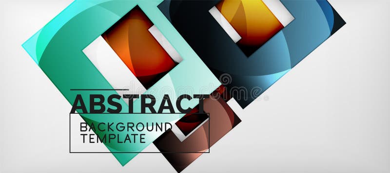 Square Background, Abstract Squares on Grey, Business or Techno ...