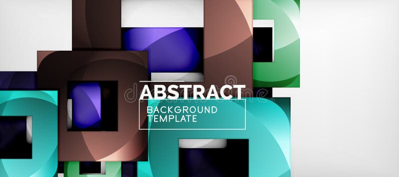 Square Background, Abstract Squares on Grey, Business or Techno ...