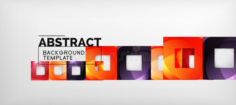 Square Background, Abstract Squares on Grey, Business or Techno ...