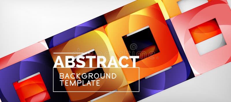 Square Background, Abstract Squares on Grey, Business or Techno ...