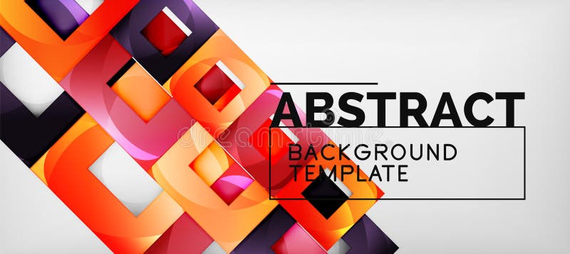 Square Background, Abstract Squares on Grey, Business or Techno ...