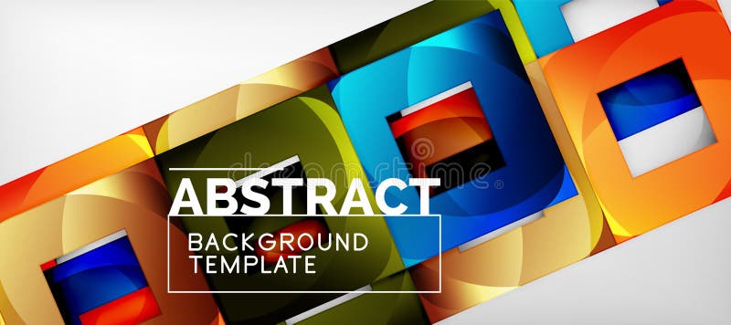 Square Background, Abstract Squares on Grey, Business or Techno ...