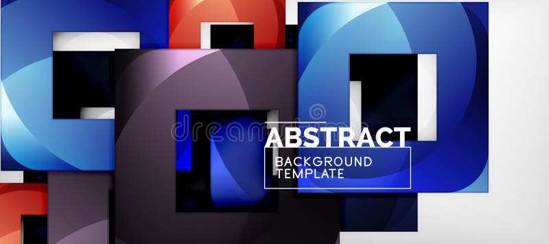 Square Background, Abstract Squares on Grey, Business or Techno ...