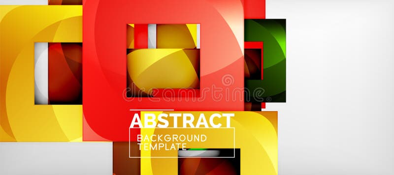 Square Background, Abstract Squares on Grey, Business or Techno ...