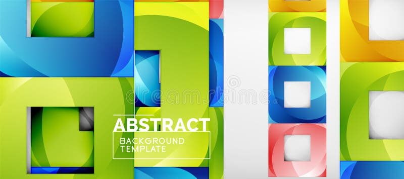 Square Background, Abstract Squares on Grey, Business or Techno ...