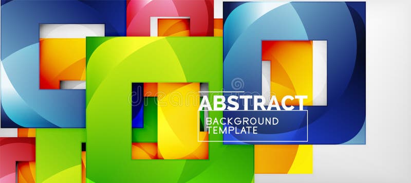 Square Background, Abstract Squares on Grey, Business or Techno ...