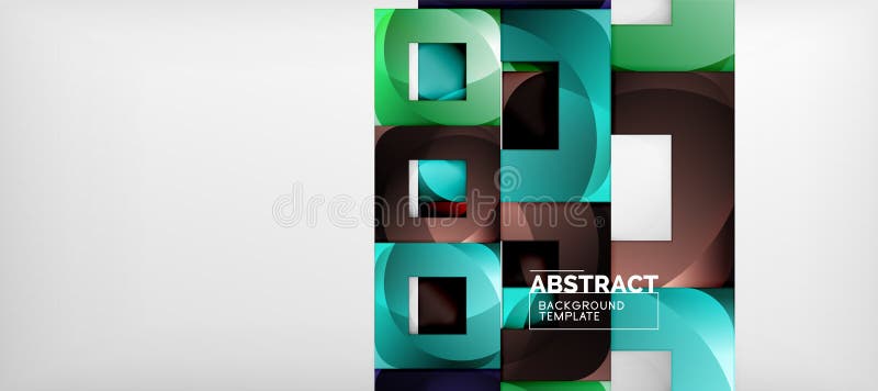 Square Background, Abstract Squares on Grey, Business or Techno ...