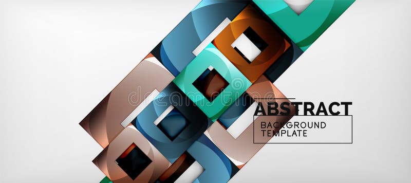 Square Background, Abstract Squares on Grey, Business or Techno ...