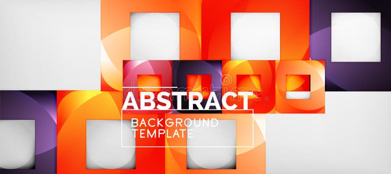 Square Background, Abstract Squares on Grey, Business or Techno ...