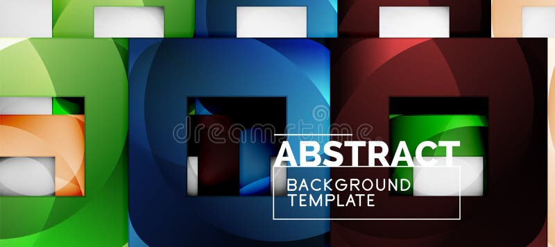 Square Background, Abstract Squares on Grey, Business or Techno ...