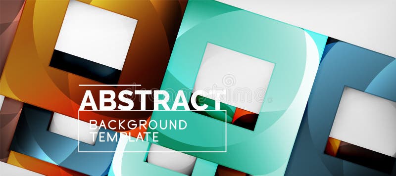 Square Background, Abstract Squares on Grey, Business or Techno ...