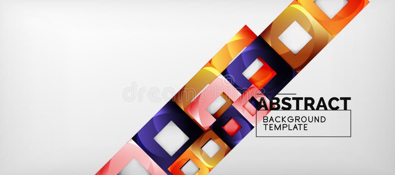 Square Background, Abstract Squares on Grey, Business or Techno ...