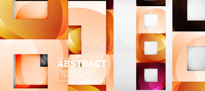 Square Background, Abstract Squares on Grey, Business or Techno ...