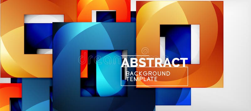 Square Background, Abstract Squares on Grey, Business or Techno ...