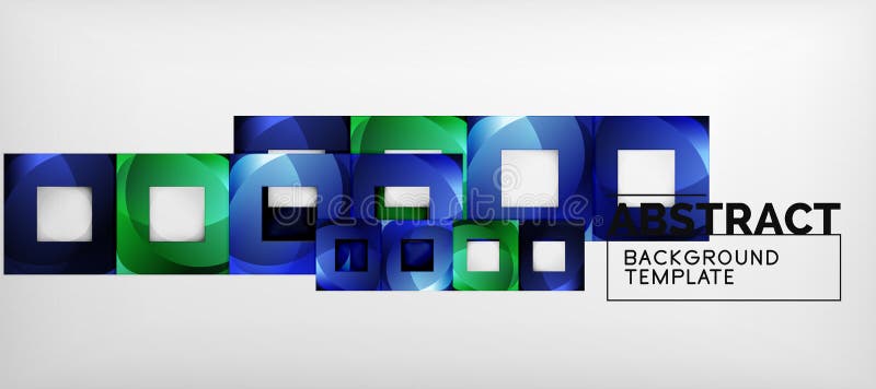 Square Background, Abstract Squares on Grey, Business or Techno ...