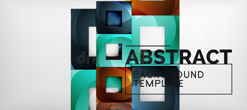 Square Background, Abstract Squares on Grey, Business or Techno ...