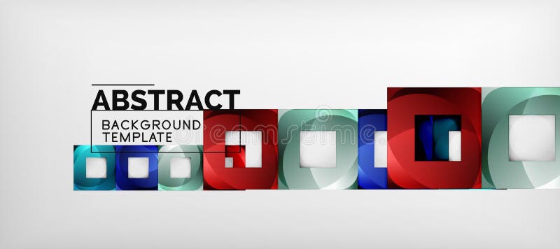 Square Background, Abstract Squares on Grey, Business or Techno ...