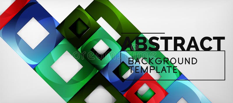 Square Background, Abstract Squares on Grey, Business or Techno ...