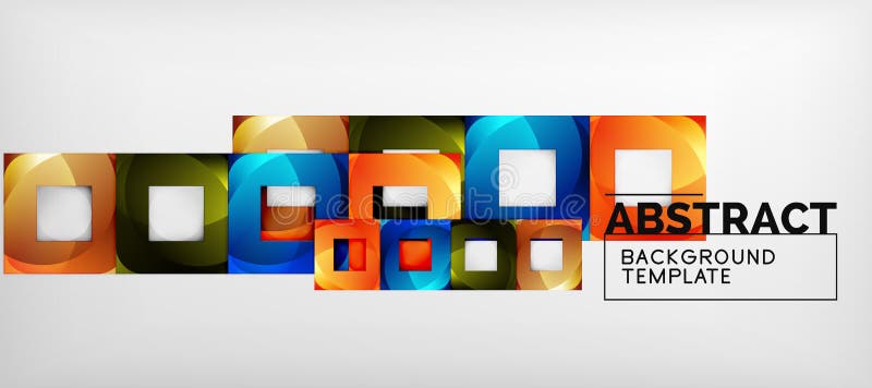 Square Background, Abstract Squares on Grey, Business or Techno ...