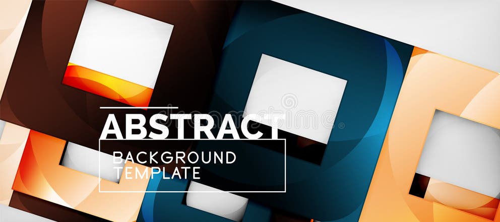 Square Background, Abstract Squares on Grey, Business or Techno ...