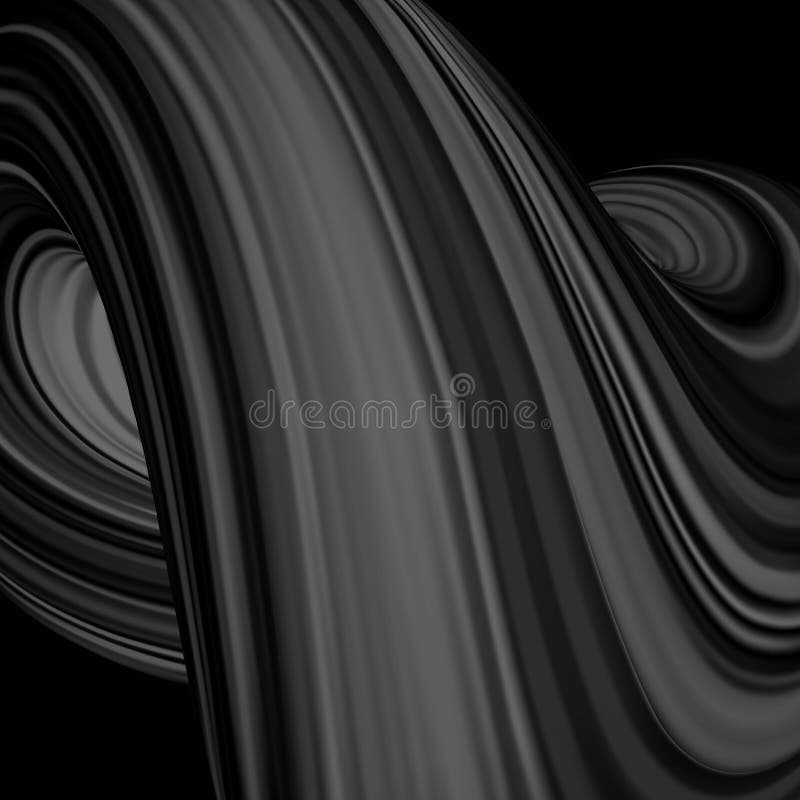 Square Background with 3D Rendered Flow Digital Art in Motion Stock ...