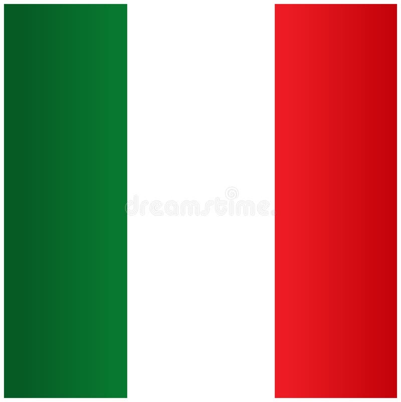 Italian Flag Icon Square Image Stock Vector - Illustration of state ...