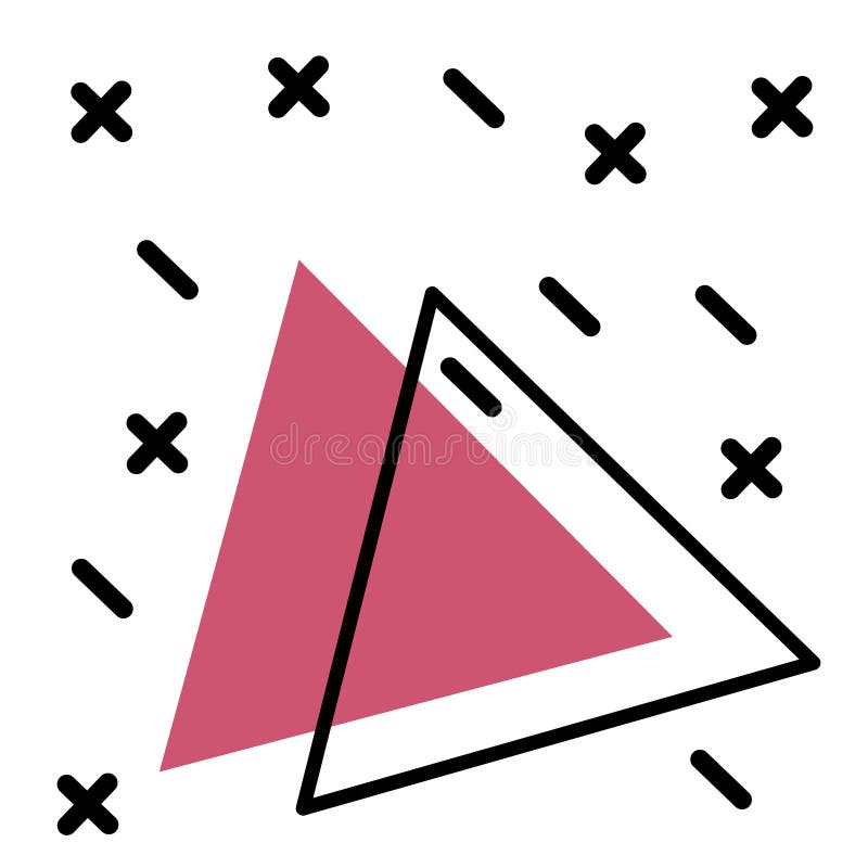 Square Background with Geometric Shapes in Memphis Style. Multi-colored ...