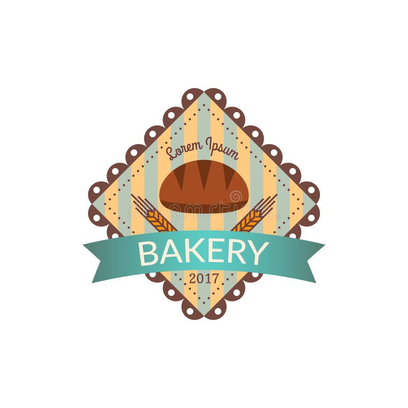 Square bakery label. stock vector. Illustration of font - 104781230