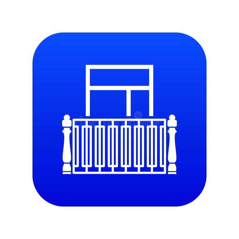 House Balcony Icon Set, Flat Style Stock Vector - Illustration of ...