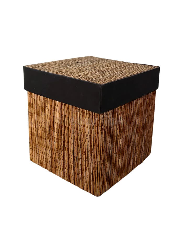 Square Bamboo Storage Box in Earthy Tones, Natural Handcrafted ...
