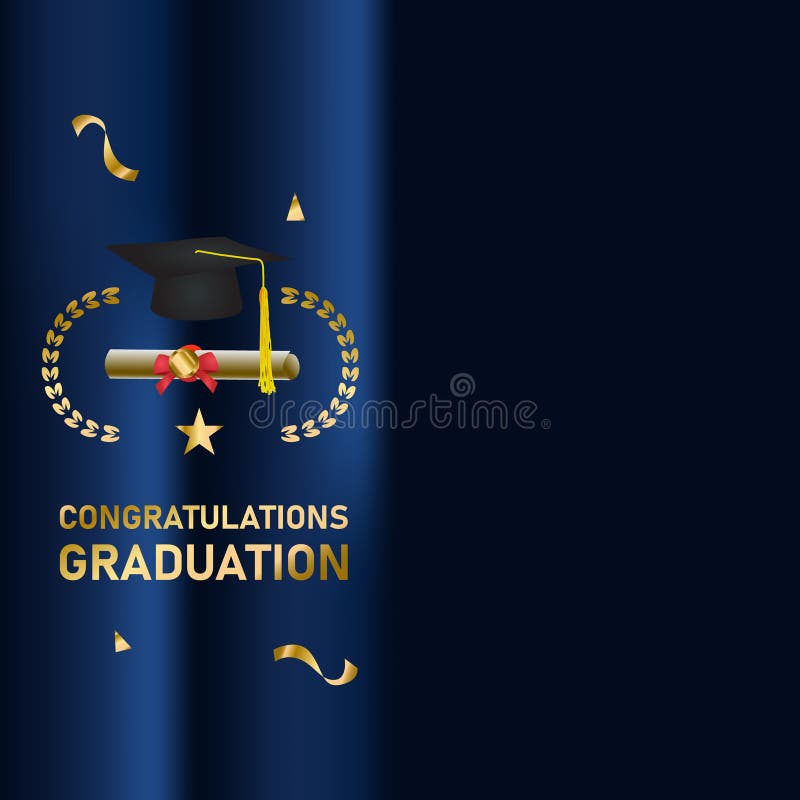 Square Banner Congratulation from School of Graduation Background Stock ...
