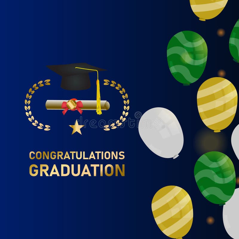 Square Banner Congratulation from School of Graduation Vector Stock ...