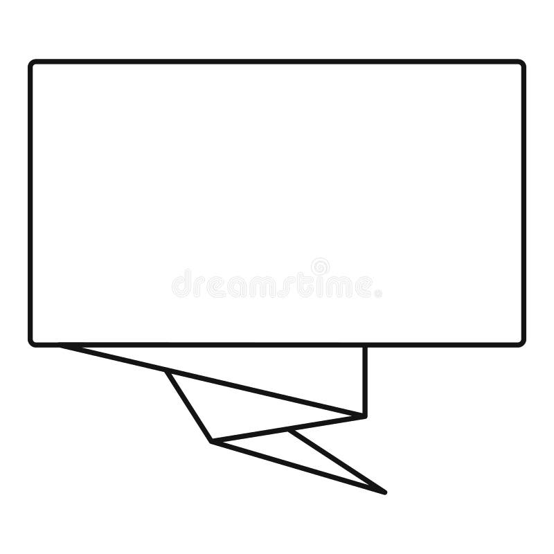 Square Banner Icon, Outline Style Stock Vector - Illustration of ...