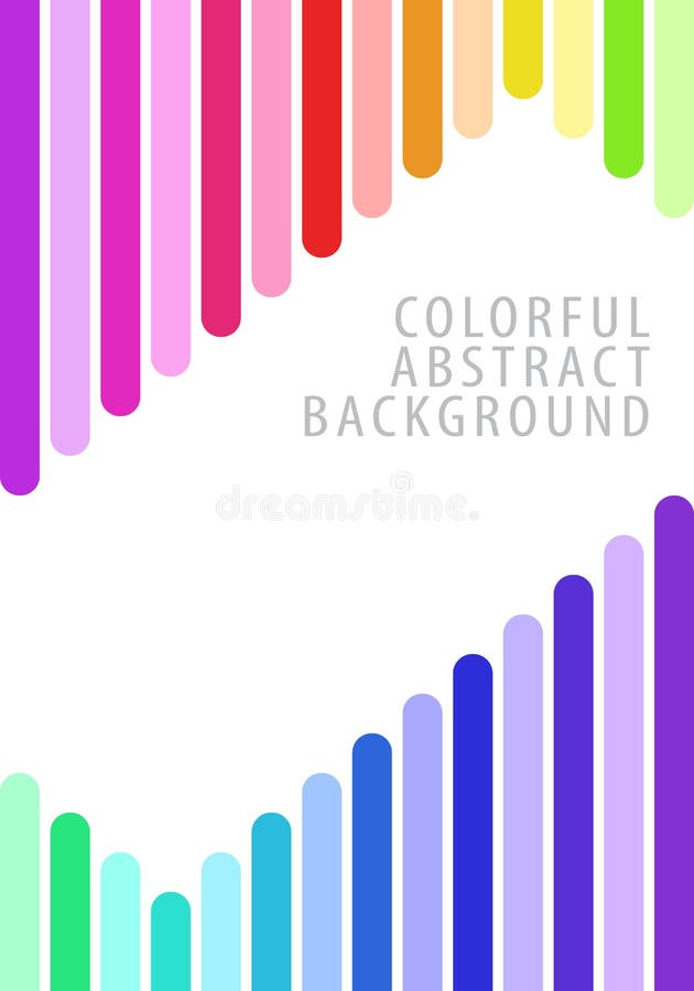 Square Bars with Vertically Rounded Ends Rainbow Gradient Background ...