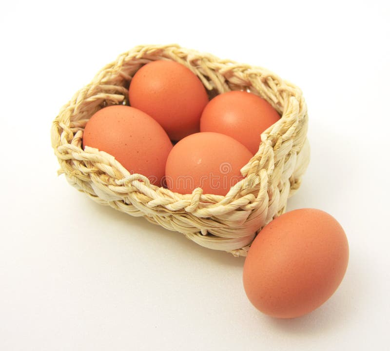 Square Basket with Eggs stock photo. Image of chicken - 12541834