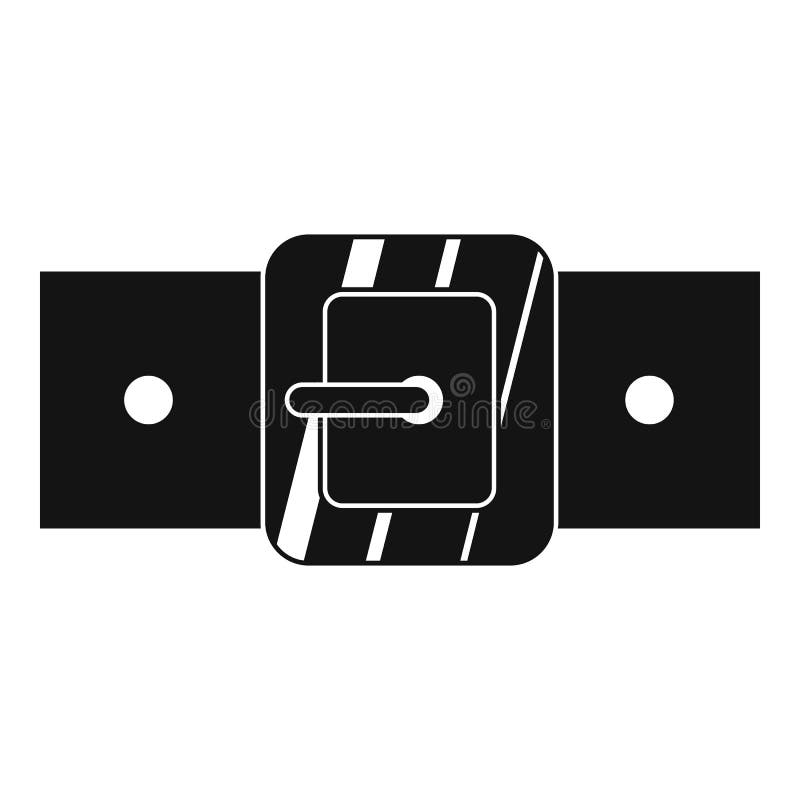 Square Belt Buckle Icon, Simple Style Stock Vector - Illustration of ...