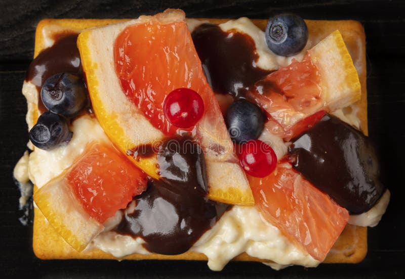 A beautiful sweet dessert stock photo. Image of bake - 270173614