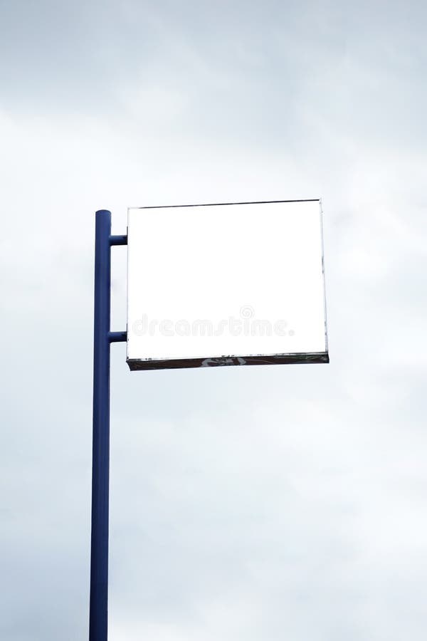 Square Billboard with Beautiful Dusk Clouds in the Background. Stock ...