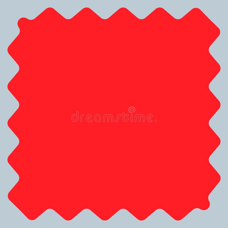 Square with Billowy Edges. Distorted, Deformed Square Frame, Border ...