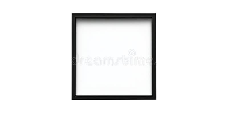 Square Black Picture Frame with Copy Space Isolated on Transparent ...