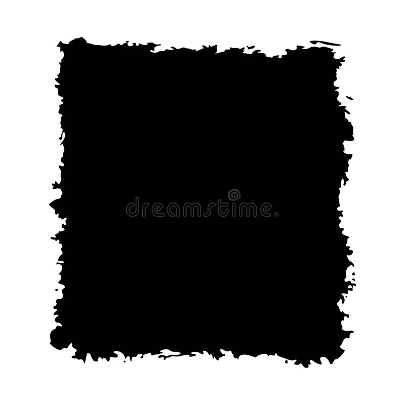 Square Black Rustic Rough Torn Paper Frame Background Vintage Retro ...