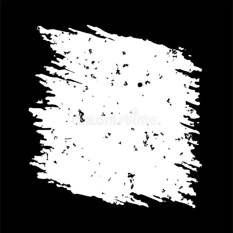 Square Black Slanted Brush Stroke Rough Frame Background with White ...