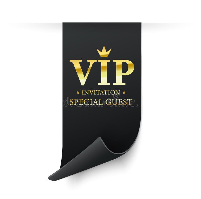 Vip Label. Vector Black Banner Stock Vector - Illustration of gold ...