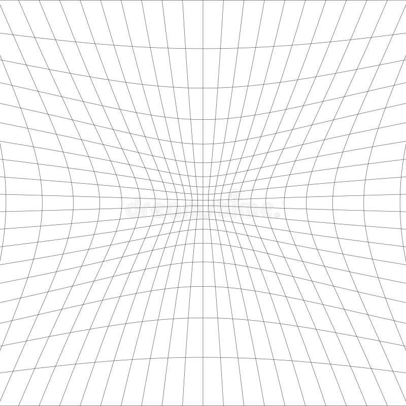 Square Black and Wight Abstract Warped Grid Stock Vector - Illustration ...