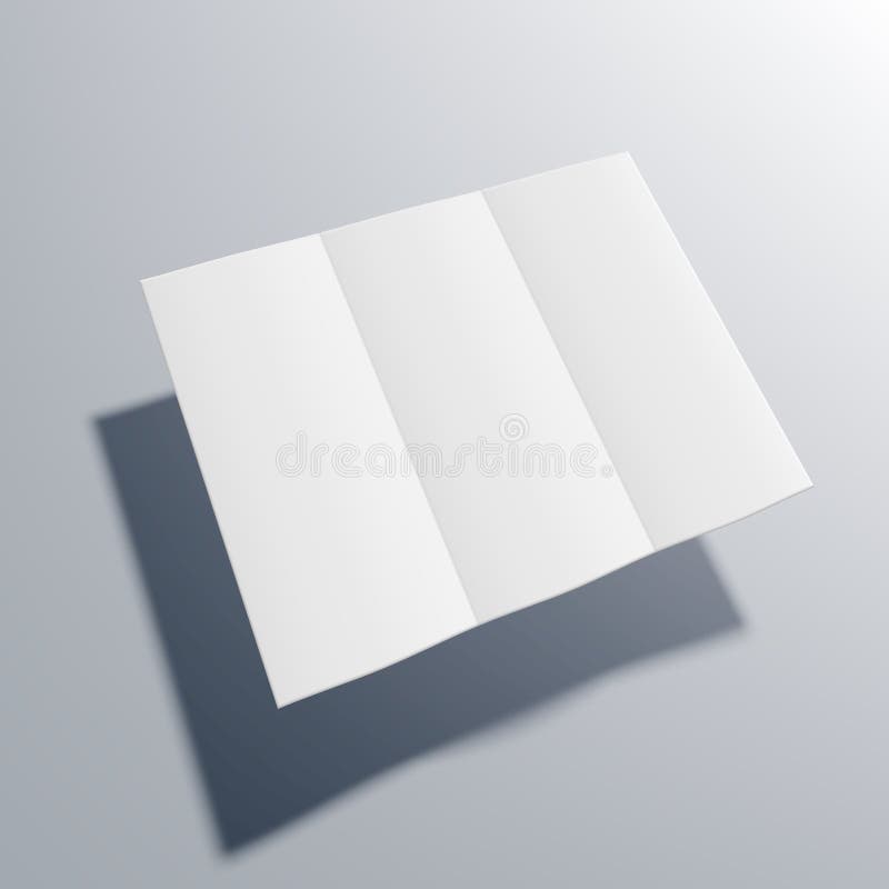 Square Blank Open Three Fold Brochure or Leaflet Stock Vector ...