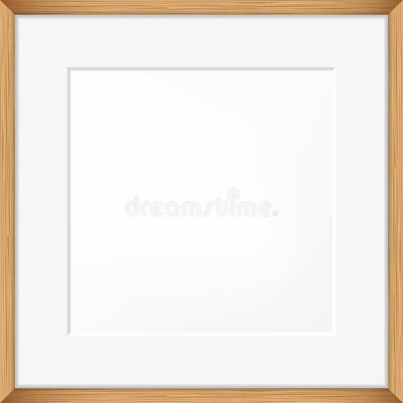 Square Blank Picture Frame. Vector Template Stock Vector - Illustration ...