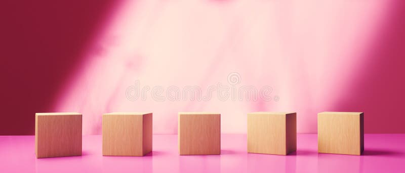 Square Blocks and Cubes - Geometric Shapes - 3D Stock Illustration ...