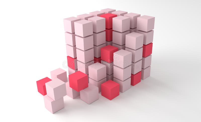 Square Blocks Forming Cube Stock Illustrations – 116 Square Blocks ...